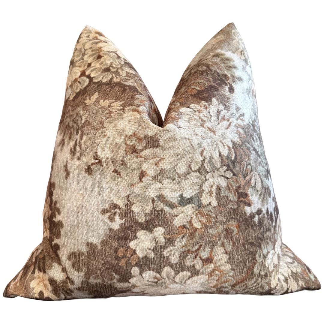 Golda Pillow Cover, Gold, Cream, Brown, Pillow Cover, Trees, Bohemian ...