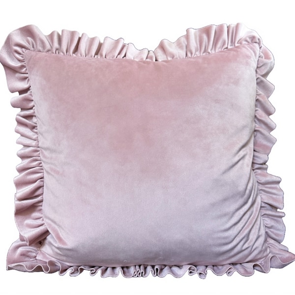Velvet Ruffle Pillow - Etsy