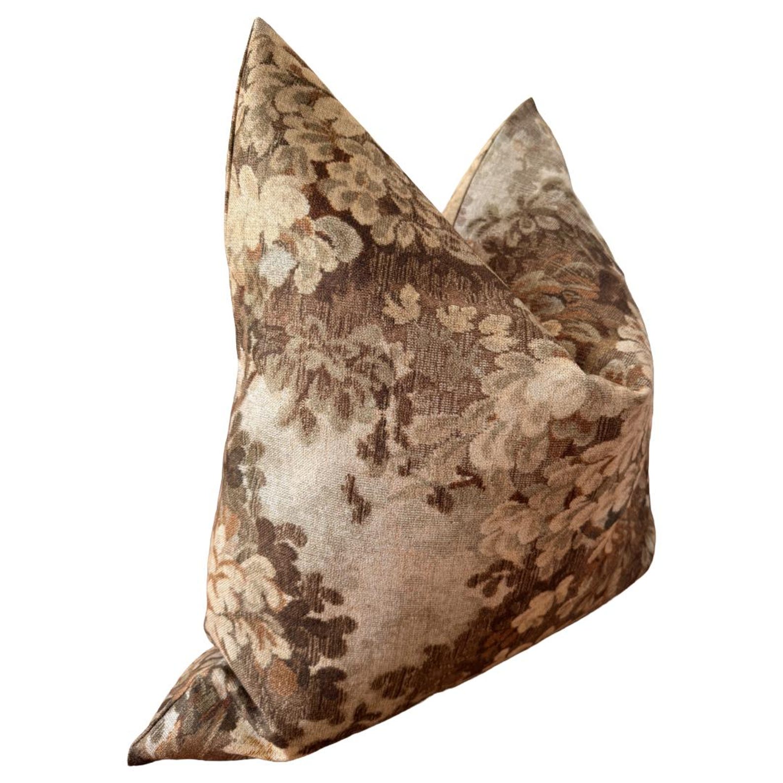 Golda Pillow Cover, Gold, Cream, Brown, Pillow Cover, Trees, Bohemian ...