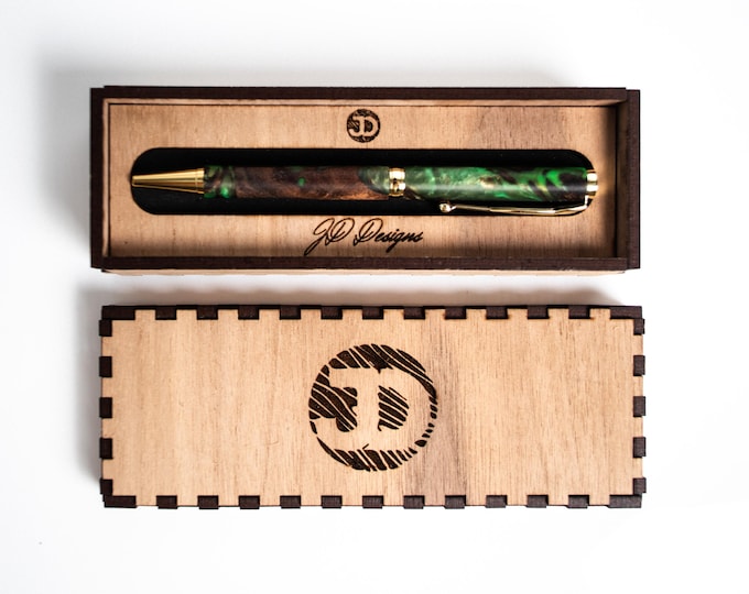 Emerald Hybrid Pen With Custom Laser Engraved Box - Etsy