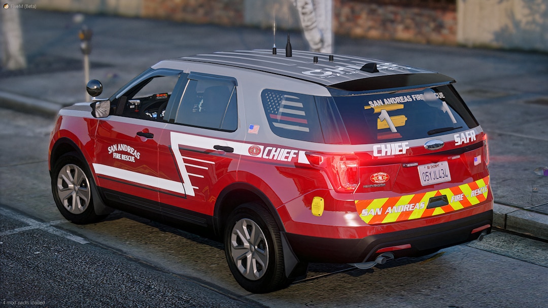 GTA 5 Fivem 2016 Ford Explorer Brandweercommandant SUV Sjabloon Hoge ...