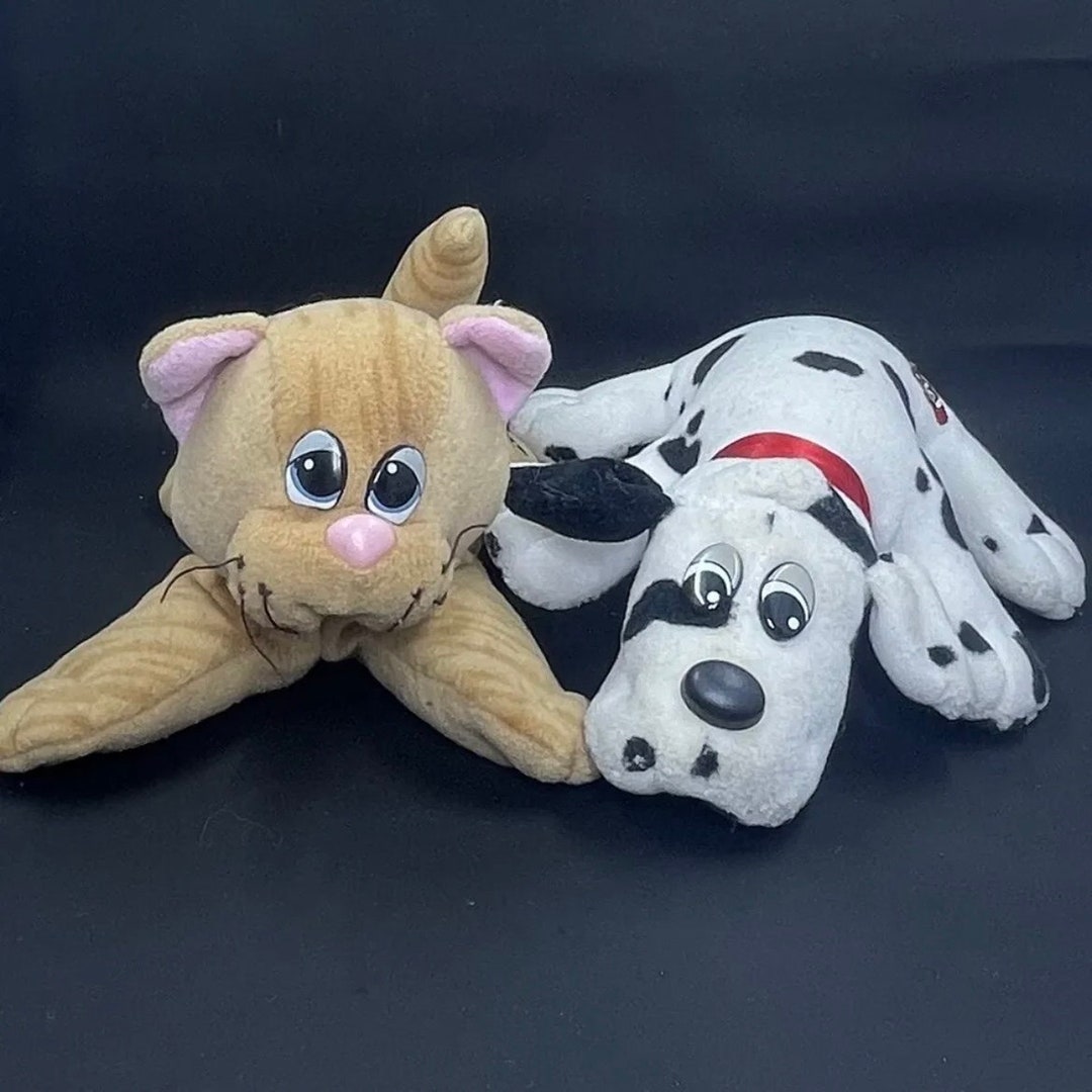 Pound Puppy and Pound Purry by Tonka Set of 2 Black White Dog Tabby Cat ...