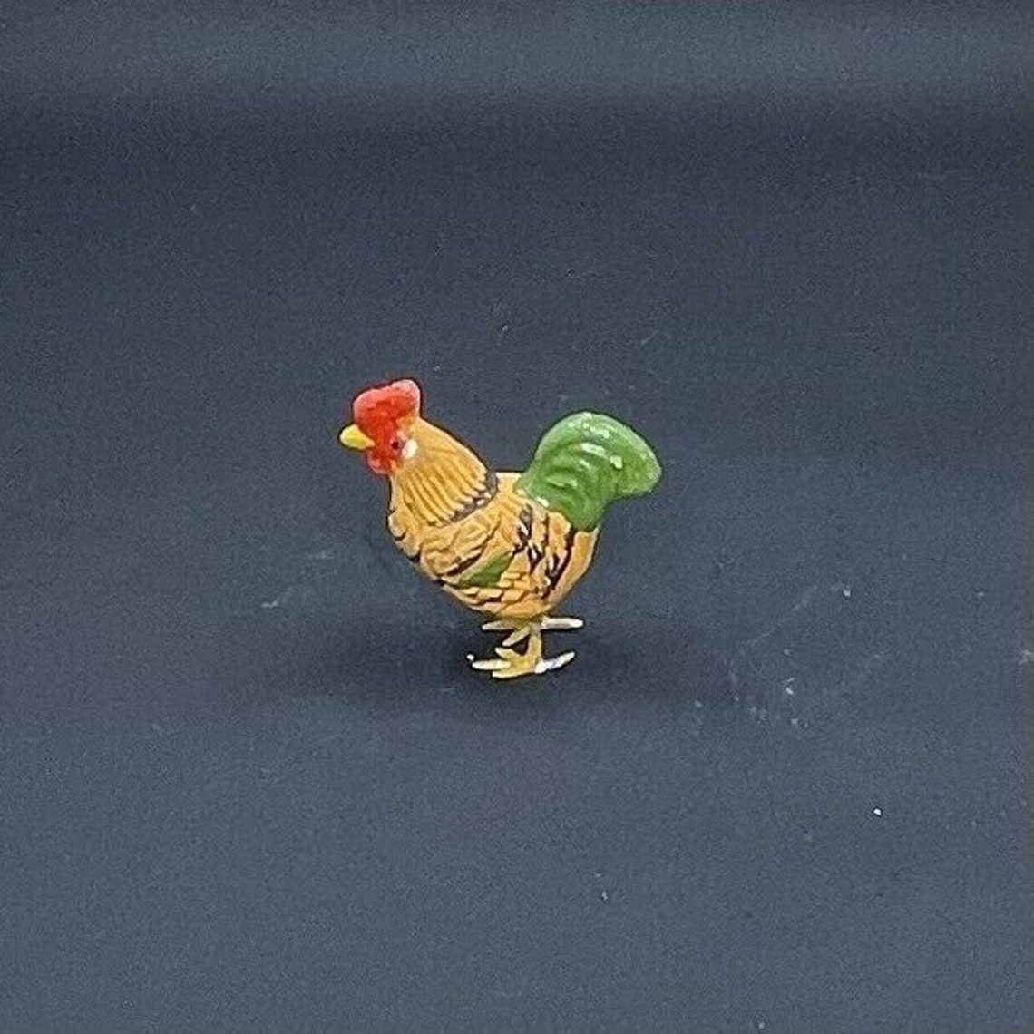 Elastolin Rooster Chicken Composition Farm Figure Figurine Metal Feet ...