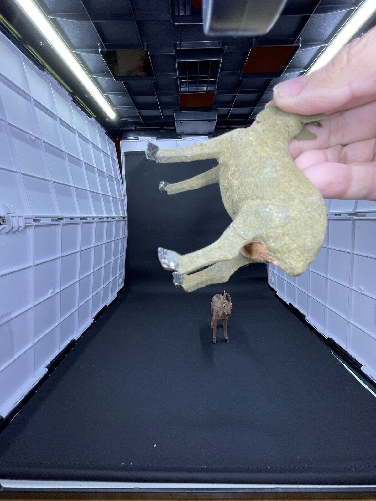 Antique German Putz Matchstick Leg Flocked Animals Set of 3 - Etsy