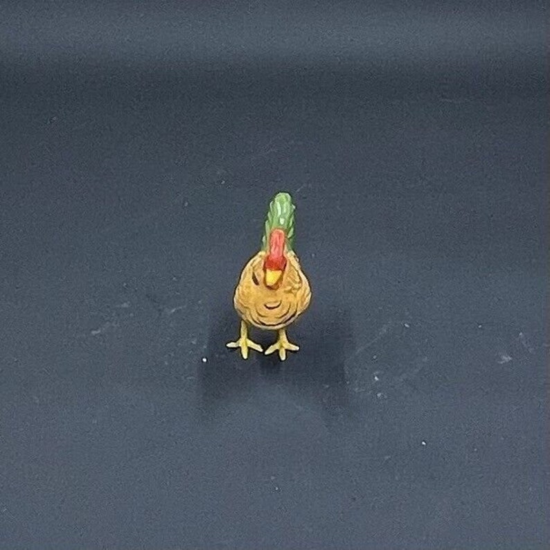 Elastolin Rooster Chicken Composition Farm Figure Figurine Metal Feet ...