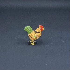 Elastolin Rooster Chicken Composition Farm Figure Figurine Metal Feet ...