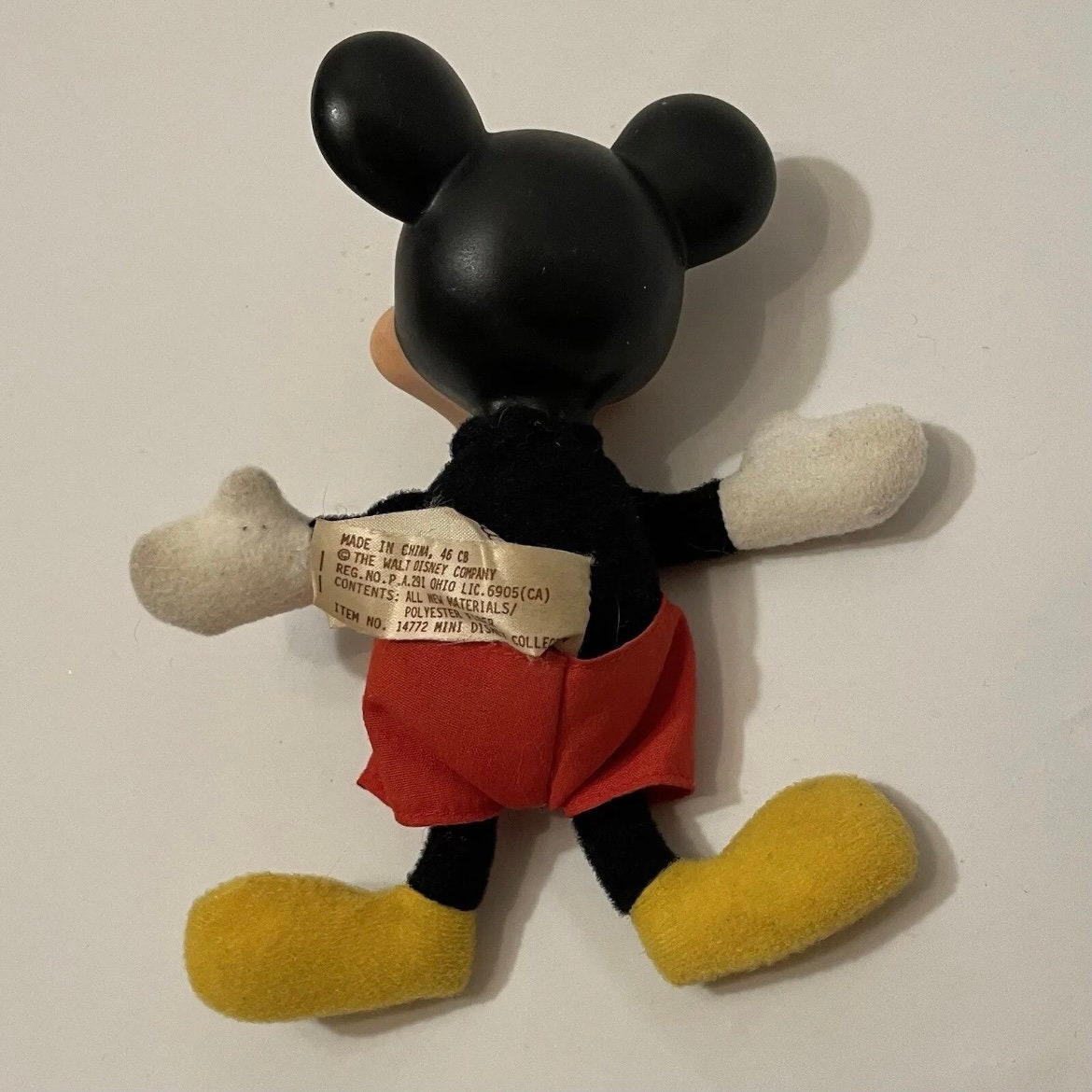 Walt Disney Mini Collection Mickey Mouse Applause Rubber Face Soft Body ...
