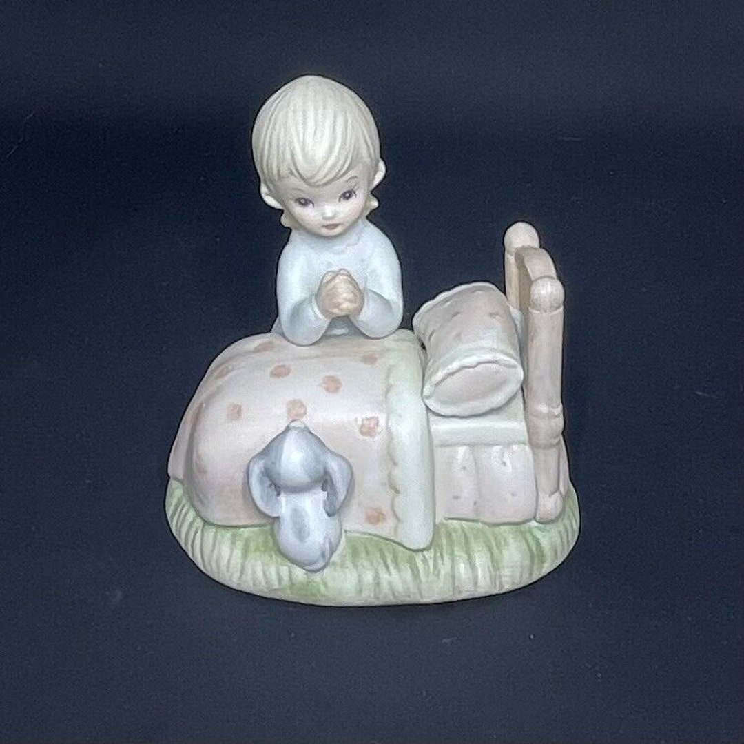 LEFTON FIGURINE Christopher Collection Now I Lay Me Down to Sleep GIRL ...