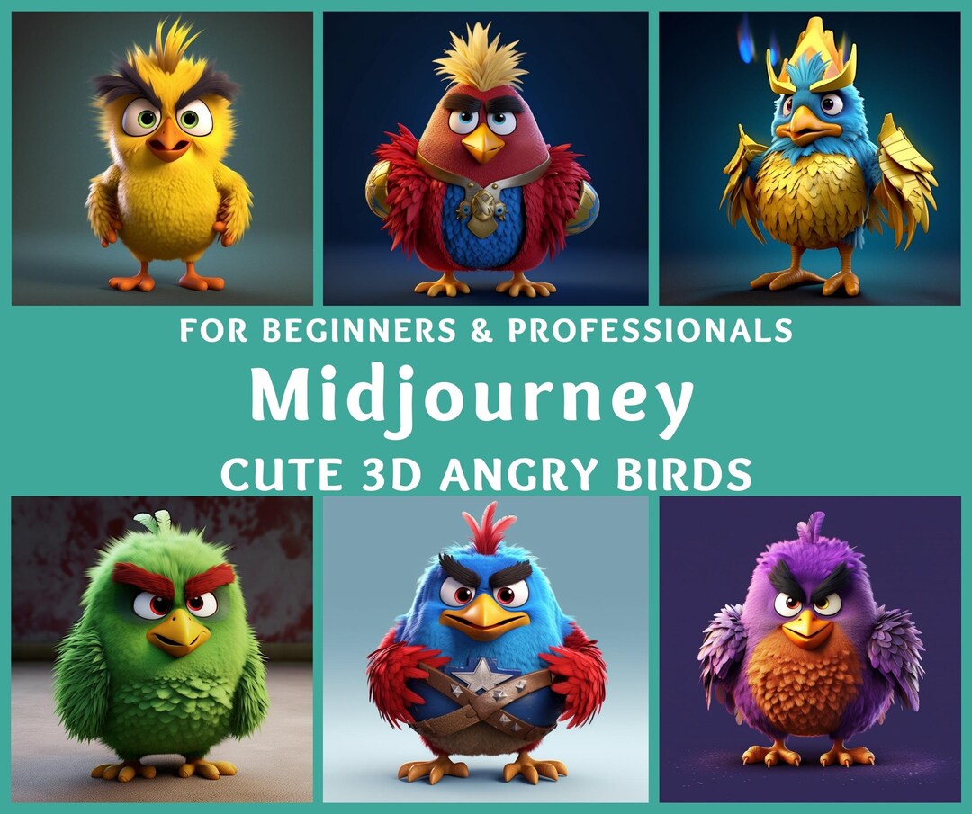 AI Cute 3D Angry Birds Generator I 3D Character GPT4 Midjourney Prompts ...