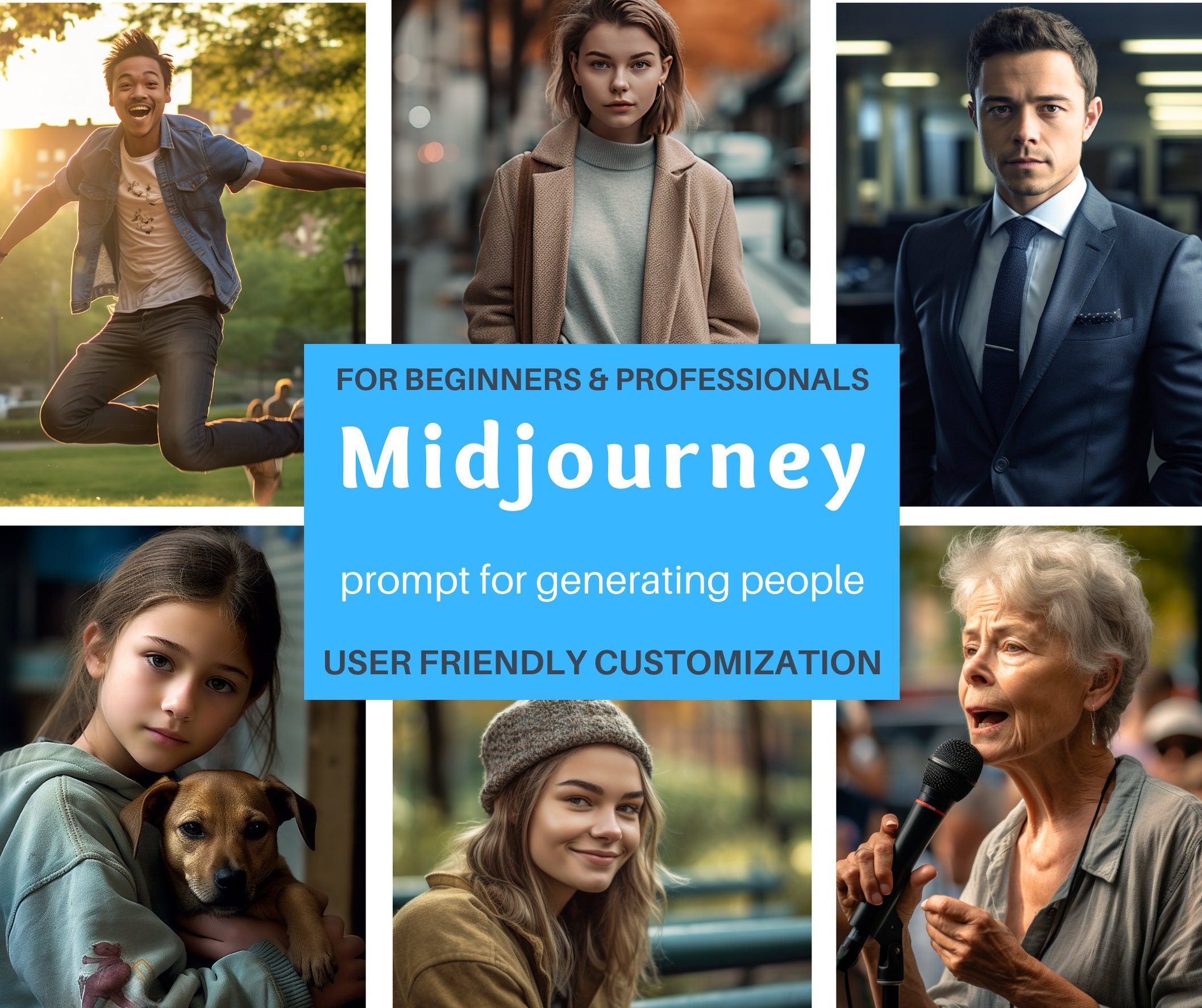 Midjourney V5 AI Prompt: Photorealistic People Stock Photos - Etsy ...