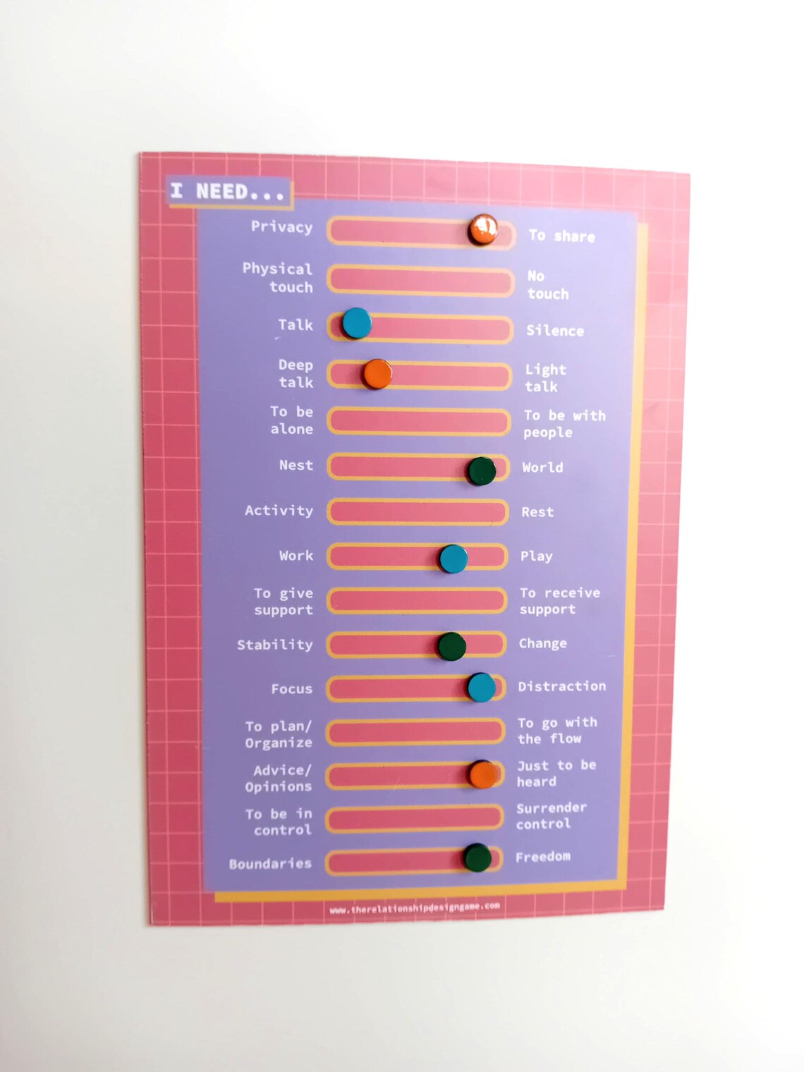 Mood Magnet | Fridge Communication Board for Couples, Families, and ...