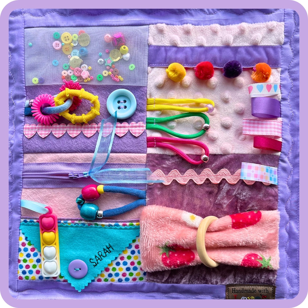 Personalised Sensory Fidget Blanket: Medium Calming Sensory Mat for ...
