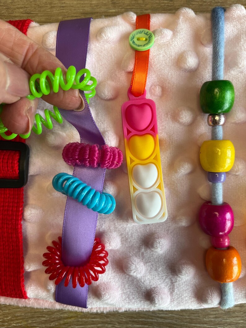 Small Colourful Bright Wrist Muff, Textured Tactile Activity Pad ...