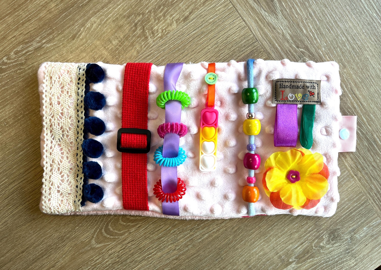 Small Colourful Bright Wrist Muff, Textured Tactile Activity Pad ...