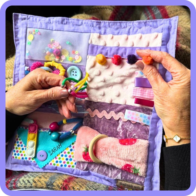 Personalised Sensory Fidget Blanket: Medium Calming Sensory Mat for ...