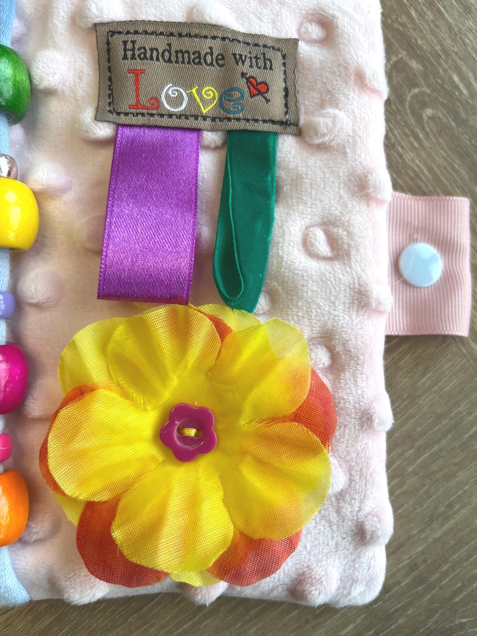 Small Colourful Bright Wrist Muff, Textured Tactile Activity Pad ...