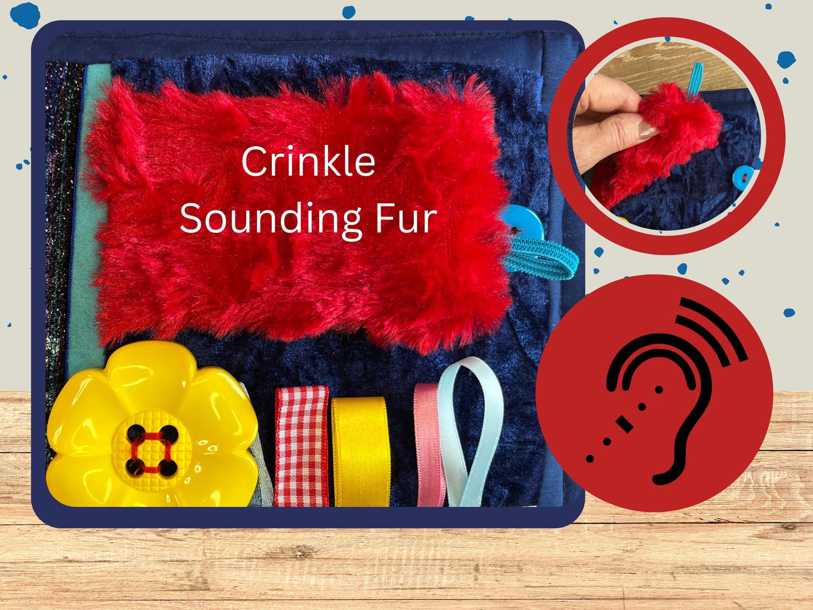 Personalised Fidget Blanket, Bright Sensory Tactile Centre, Soothing ...