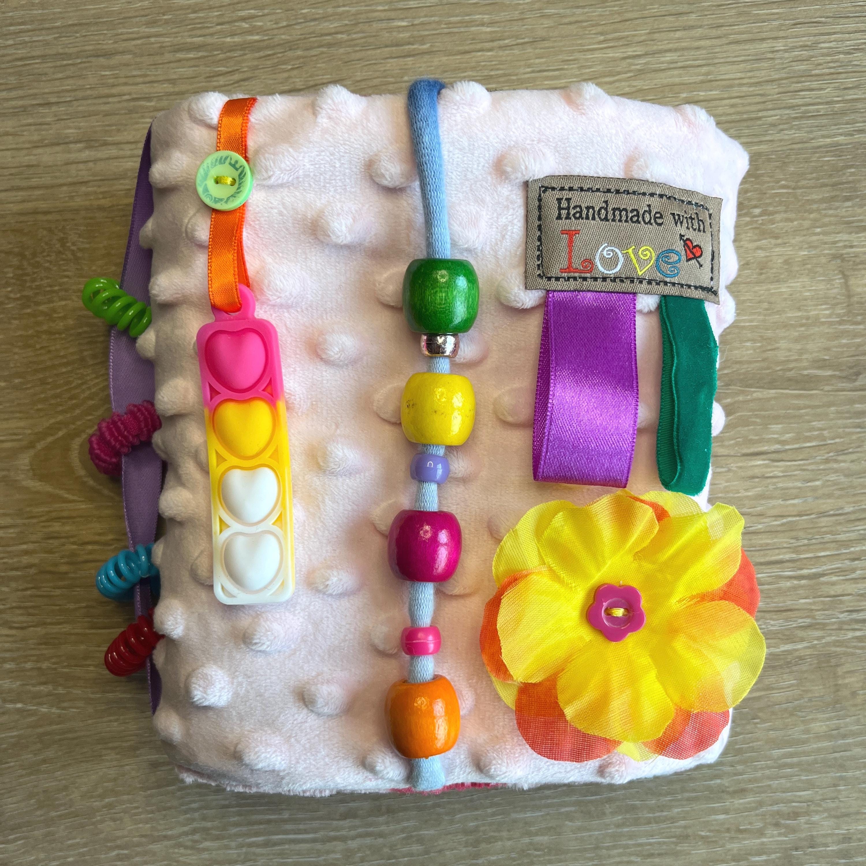 Small Colourful Bright Wrist Muff, Textured Tactile Activity Pad, Soothing Calming Fidget Mat ...