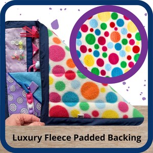 Personalised Calming Fidget Blanket, Bright Sensory Twiddle Pad ...