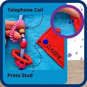 Personalised Calming Fidget Blanket, Bright Sensory Twiddle Pad ...