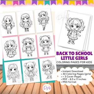 Printable Coloring Pages for Kids, Back to School Little Girls and Boys ...
