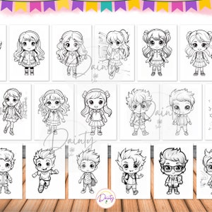 Printable Coloring Pages for Kids, Back to School Little Girls and Boys ...