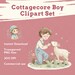 Cottagecore Boy Clipart, Cottagecore PNG, Cute Farm Boy Clipart ...