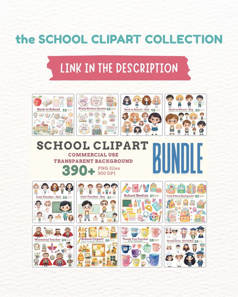 Back to School Girl Clipart, Cute Chibi Girls in Uniform, Kawaii School ...