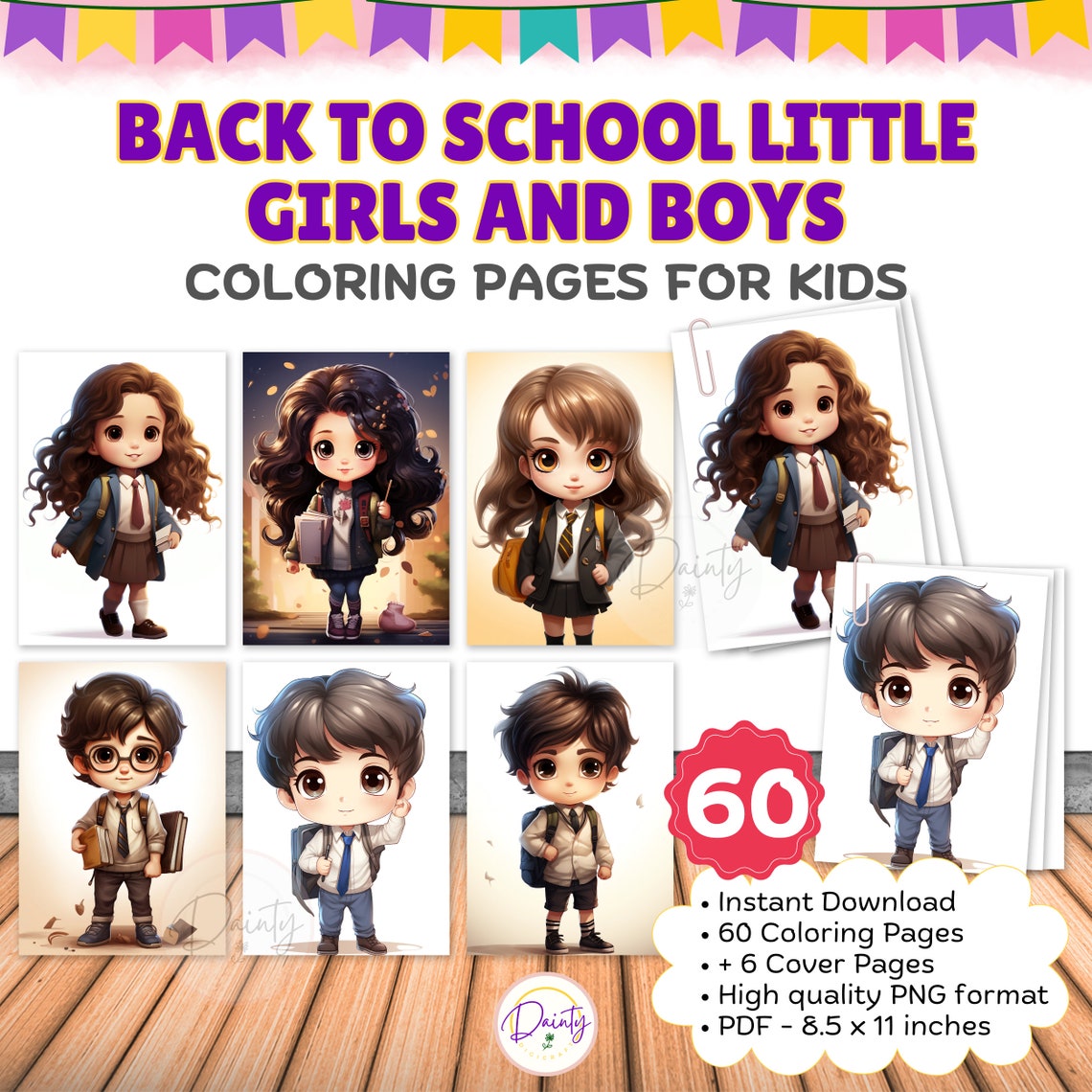 Printable Coloring Pages for Kids, Back to School Little Girls and Boys ...