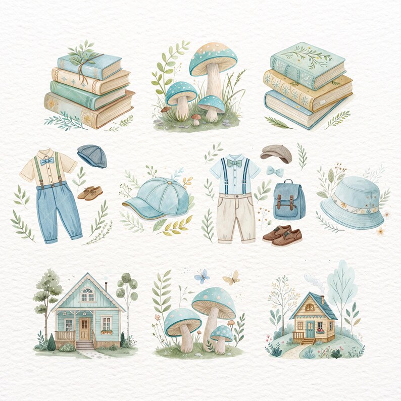 Cottagecore Boy Clipart, Cottagecore PNG, Cute Farm Boy Clipart ...