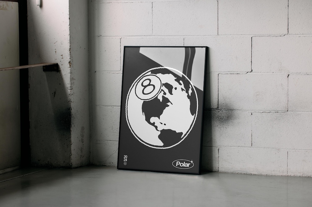 8 Ball Print Wall Art Poster for Bedroom, Trendy Retro Print Posters ...