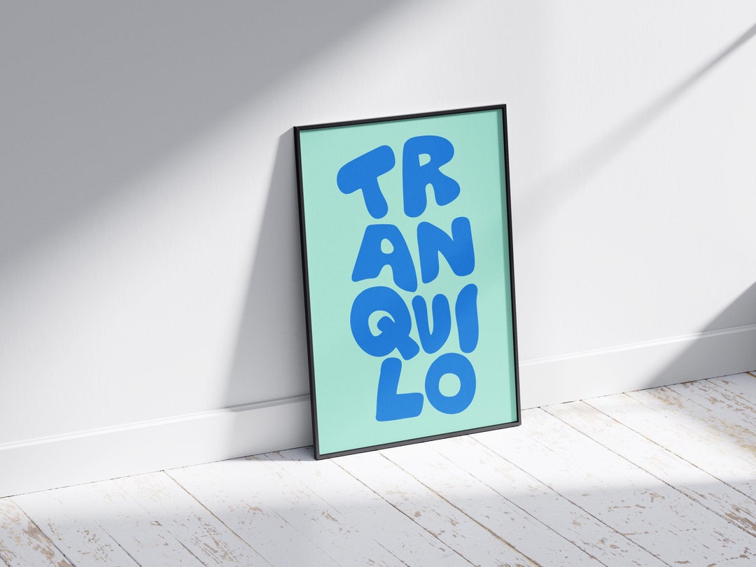 Aesthetic Print for Kitchen, Wall Art Poster for Room Decor Bedroom Posters, Tranquilo Design - Etsy