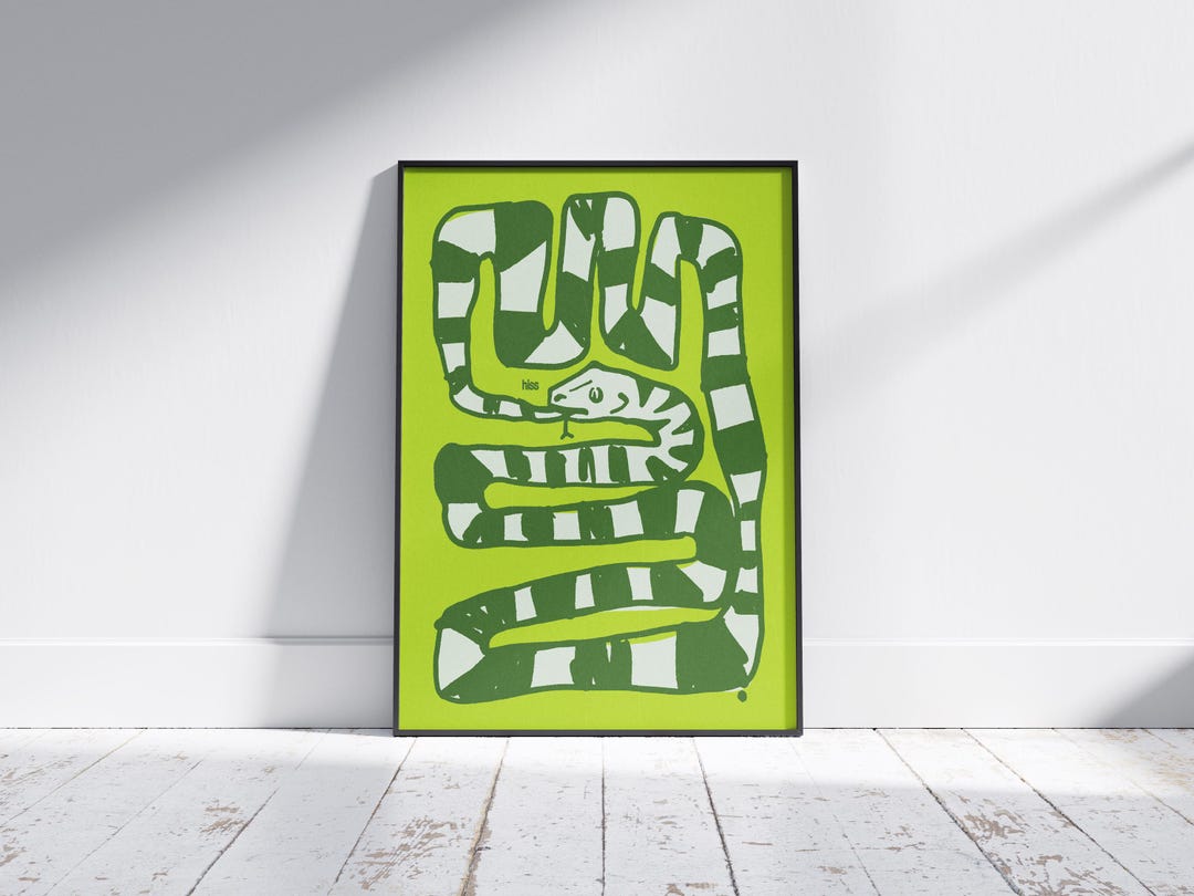 Snake Art Print for Bedroom - Wall Art Poster Art Print Poster Wall Art ...