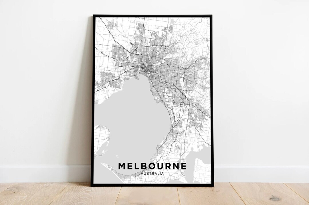 Melbourne Map Poster for Bedroom Map Poster Wall Art Gift for Bedroom ...
