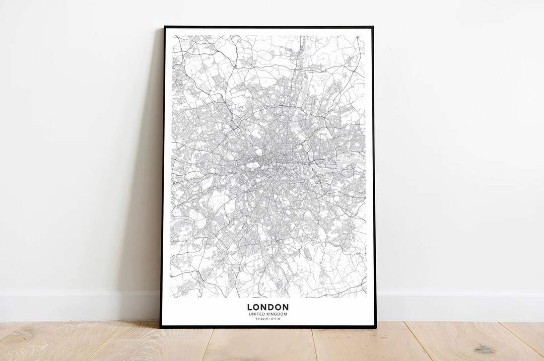 London Map Poster for Bedroom Map Poster Wall Art Gift for Bedroom Wall ...
