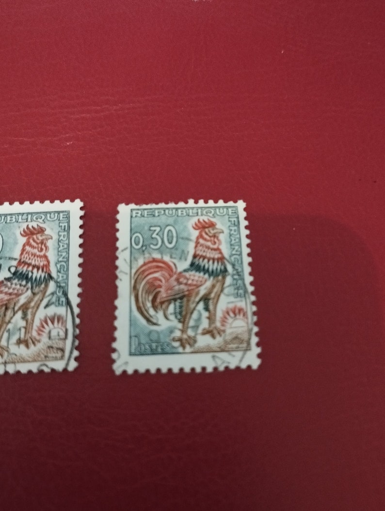 3 French Republic Stamps Coq Decaris 1962/rare/collection of Stamps 0 ...
