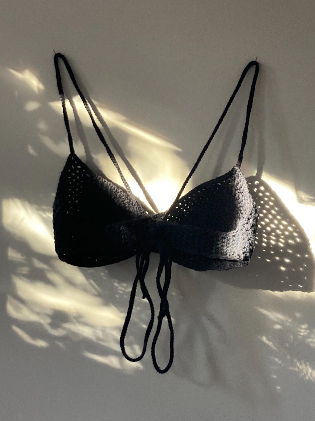 Net Bralette - Crochet Bralette - Corset Back Tie - Adjustable Straps ...