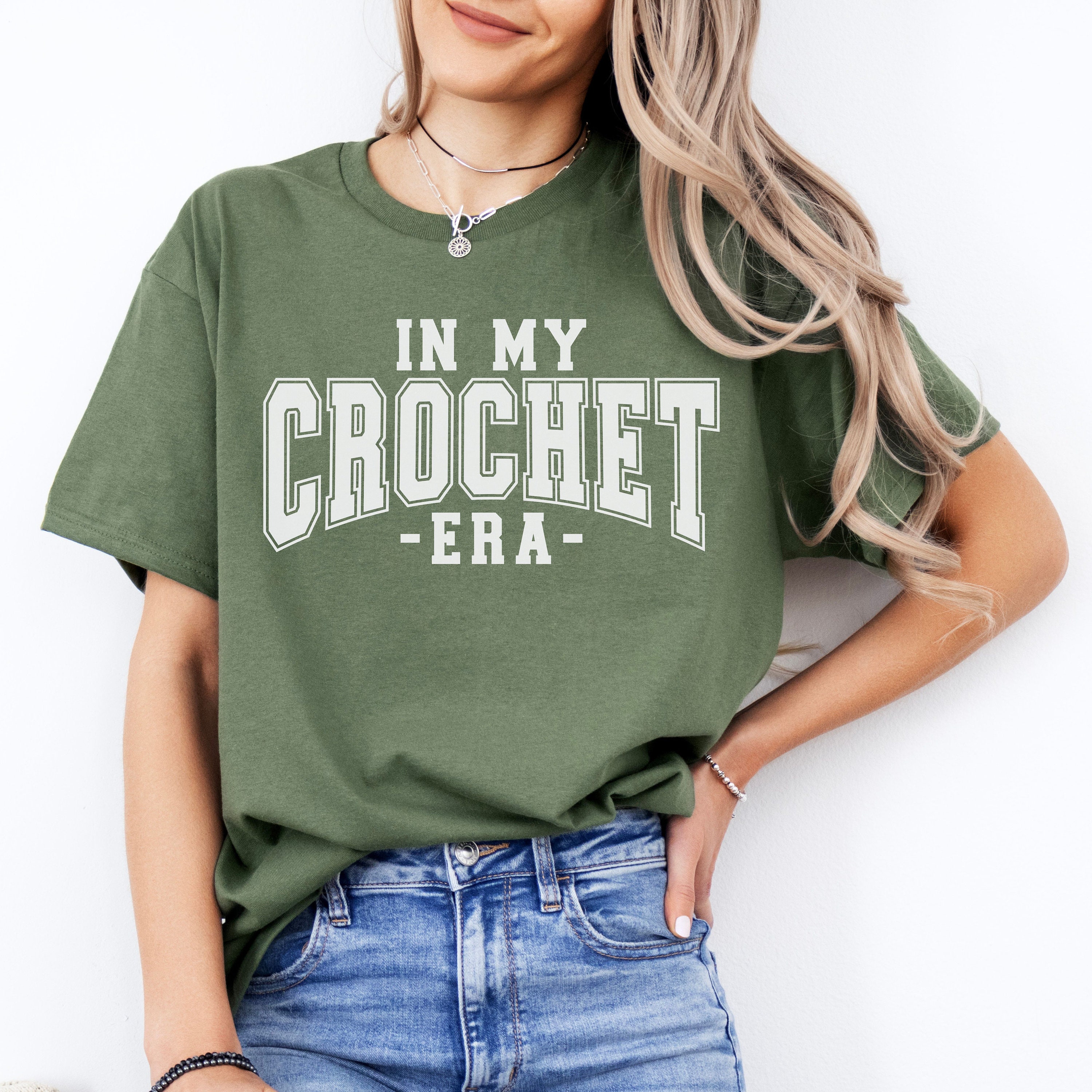 In My Crochet Era T-shirt, Gift for Crochet Lover, Crochet Tshirt ...