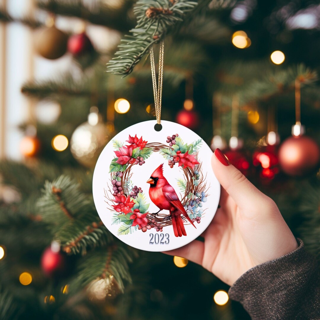 Red Cardinal Christmas Ornament, Cardinal Tree Ornament, Red Cardinal ...