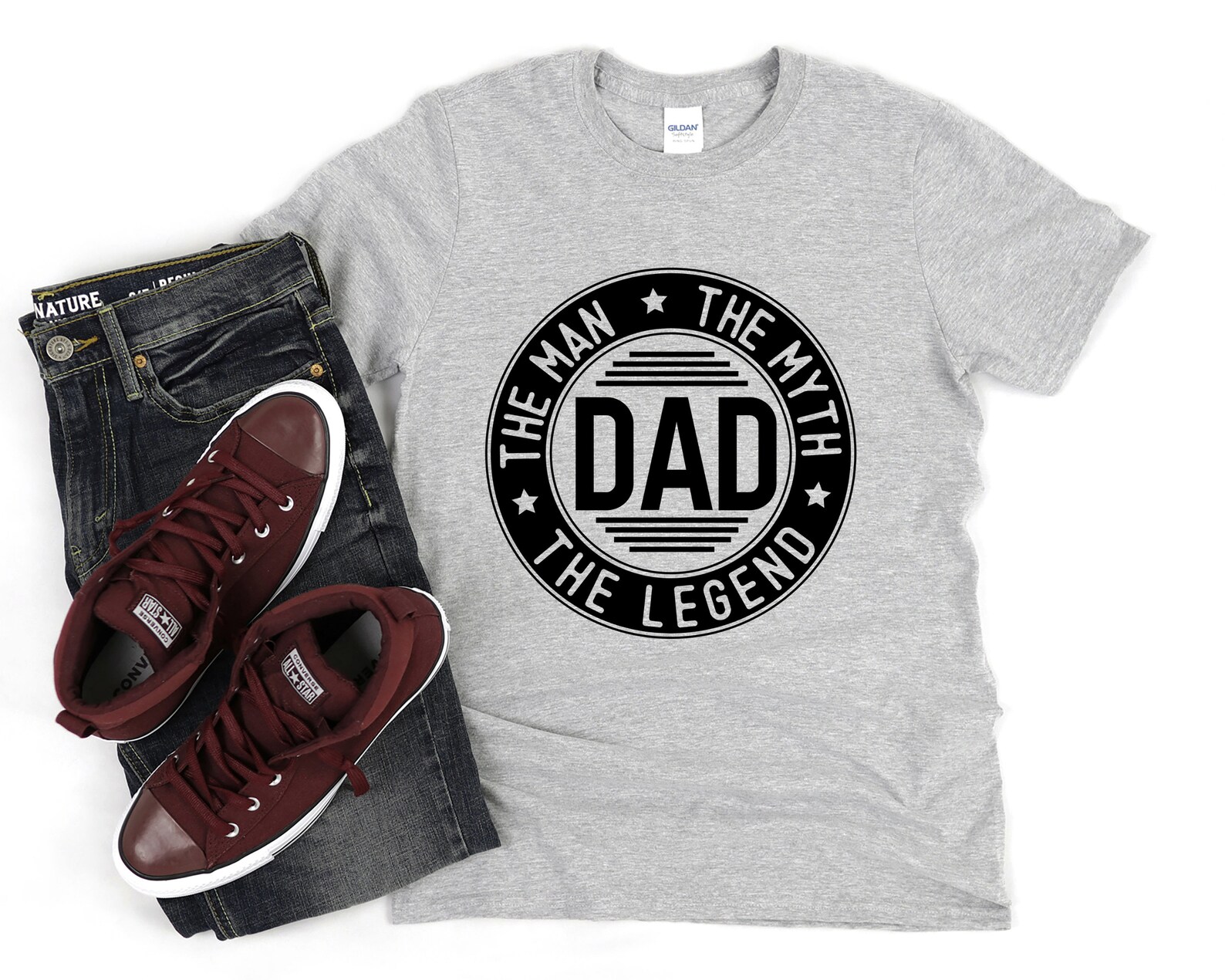 The Man the Myth the Legend DAD T-shirt Fathers Day - Etsy