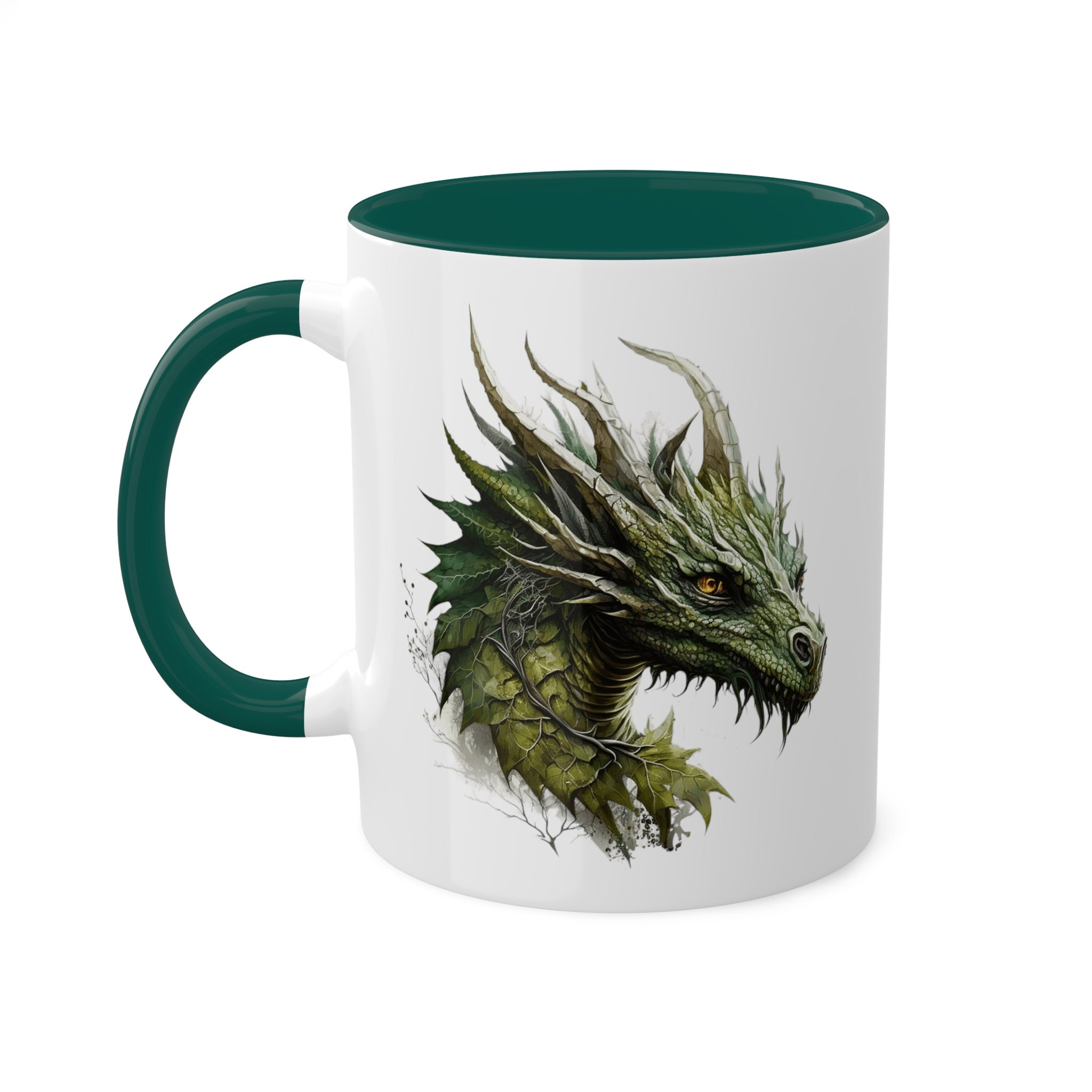 Green Dragon Colorful Coffee Mugs, 11oz Coffee Mug, Dragon Coffee Mug ...