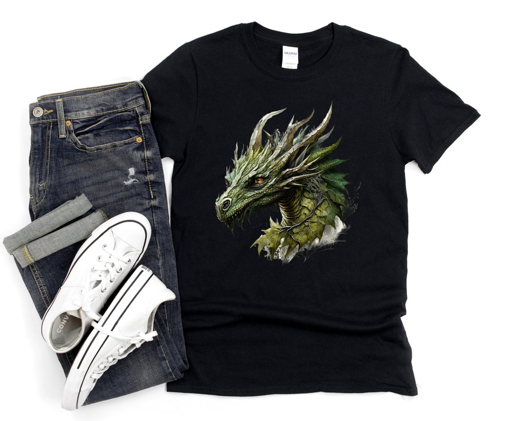Green Dragon T-shirt, Dragon Tshirt, Dragon Lover, Gift for Dragon ...