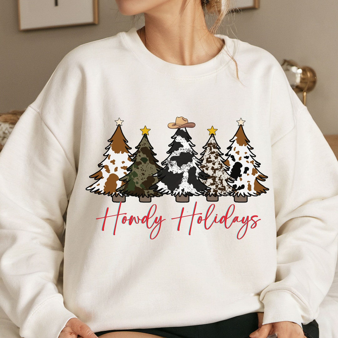 Howdy Holidays Western Sweatshirt, Western Sweatshirt, Christmas ...
