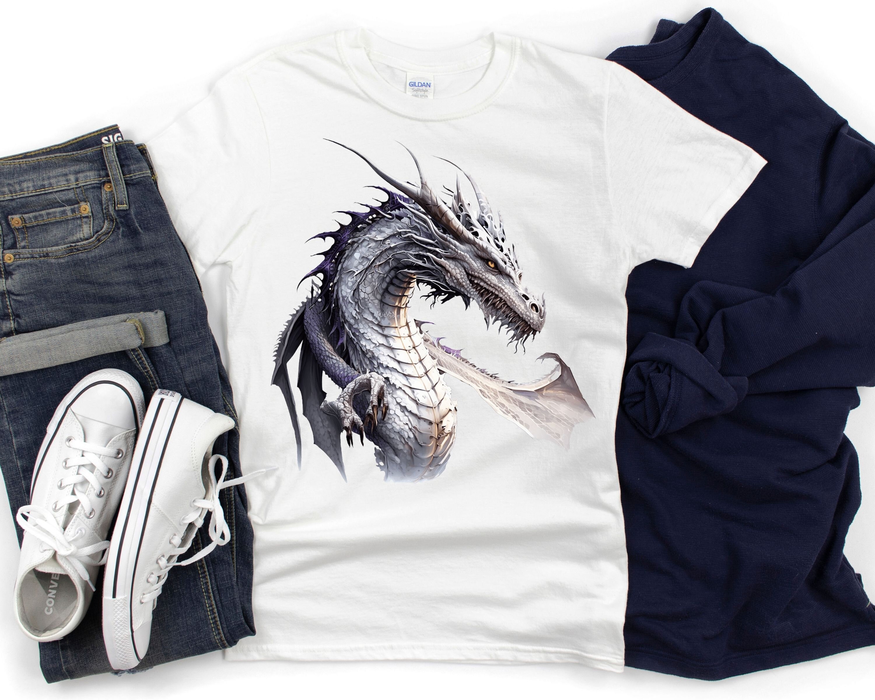 Dragon T-shirt, Dragon Tee, Dragon Lover Gift, T-shirt for Him, Gift ...