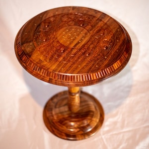 Unique Handcrafted Wooden Table With Intricate Engravings: A Timeless ...