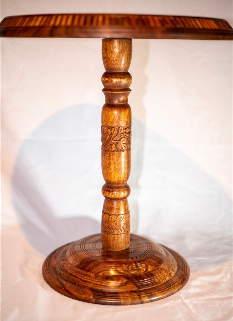 Unique Handcrafted Wooden Table With Intricate Engravings: A Timeless ...