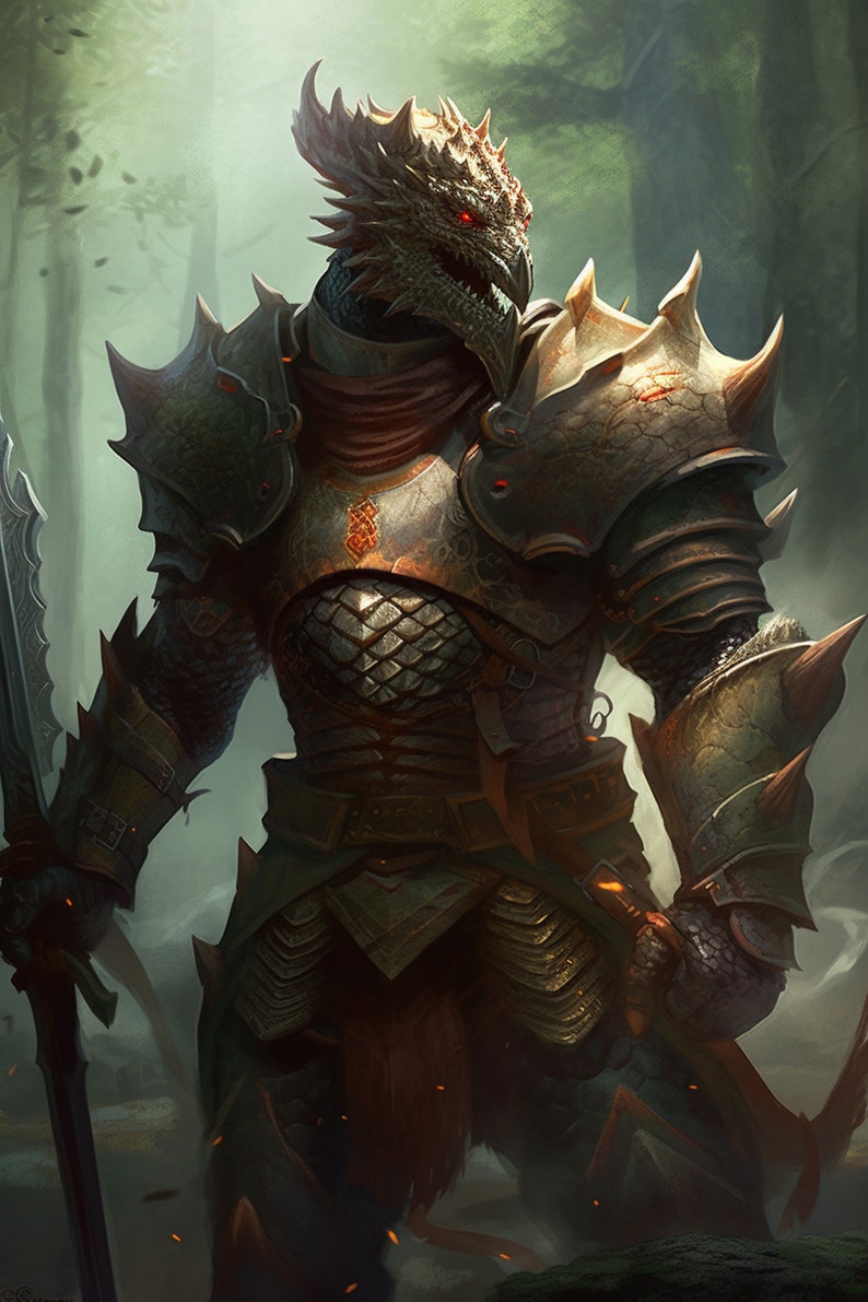 Dragonborn Collection of 20 Dragonborn Male Warriors Images for Your ...