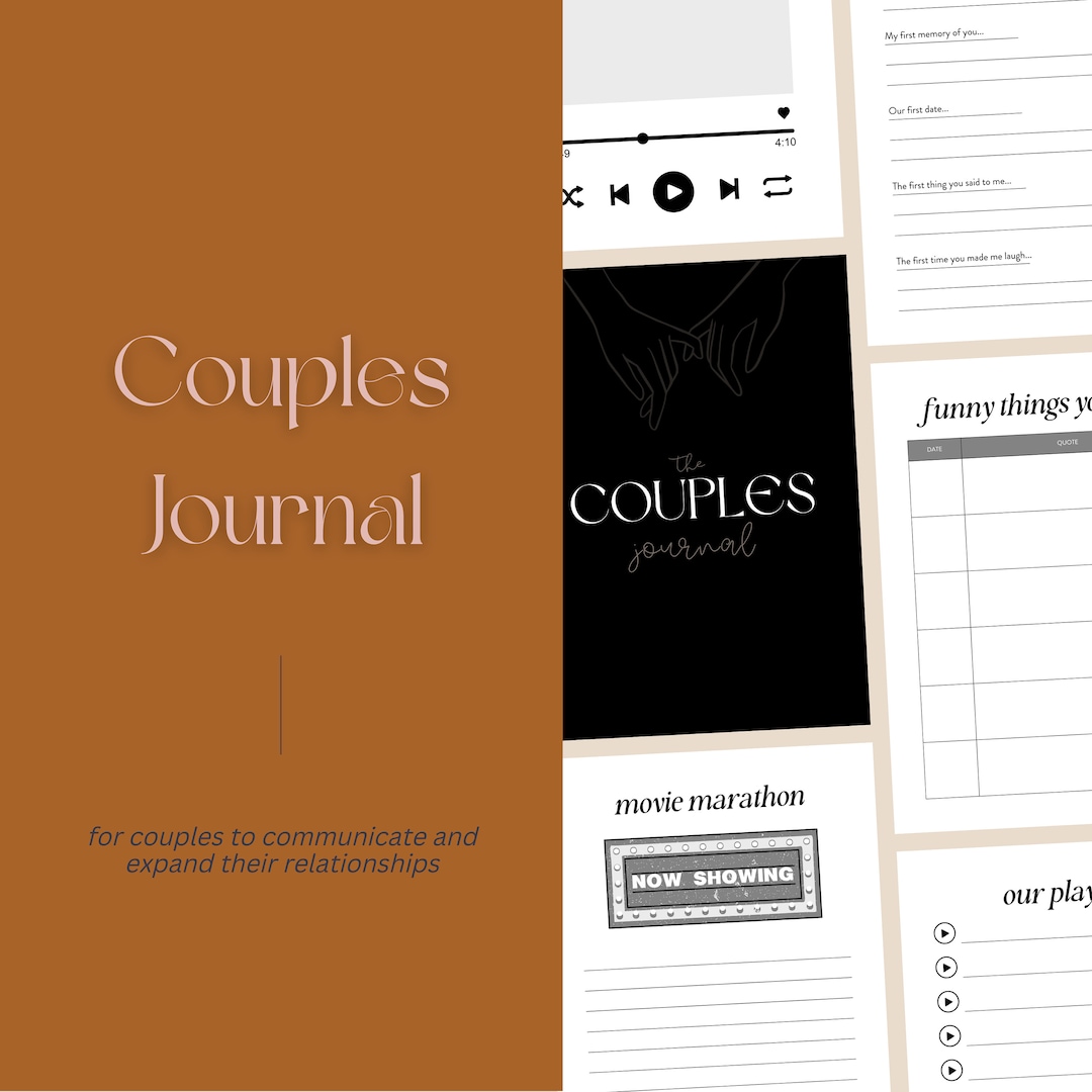 Love Story Couples Journal Printable Relationship Diary and Planner - Etsy