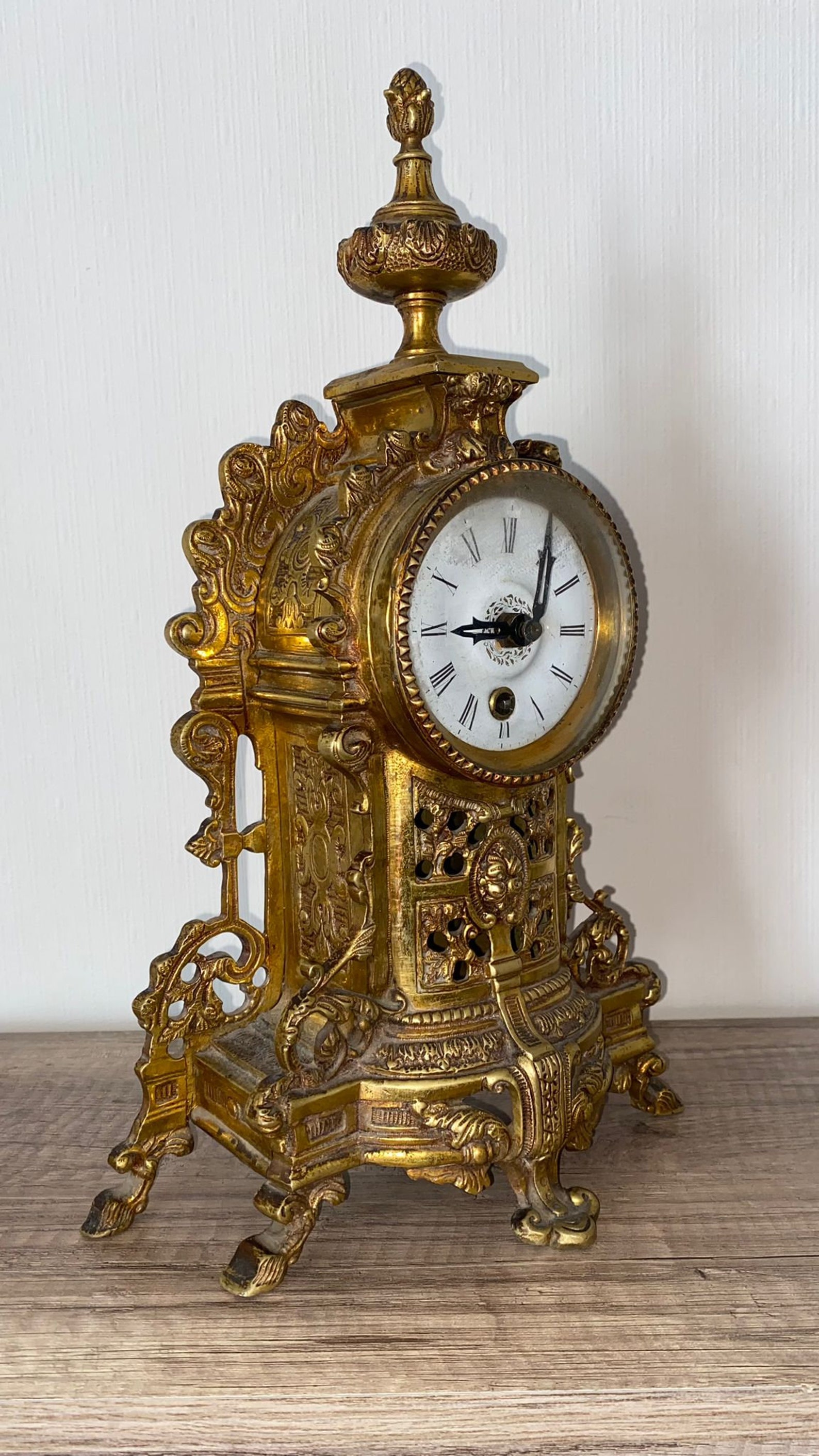 Luxury Brass Table Clock Table Clock Fireplace Clock - Etsy