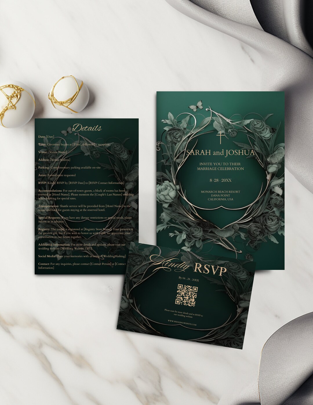 Christian Wedding Invitations, Elegant Wedding Program Template, Free ...
